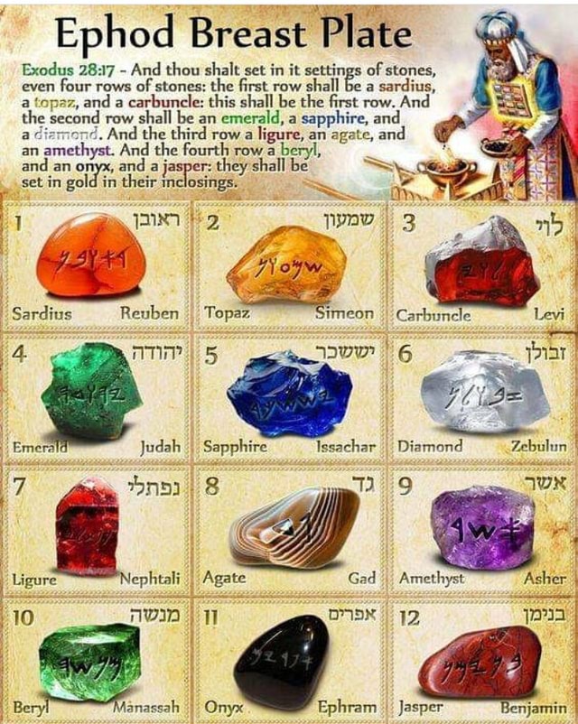 Ephod Breast Plate Exodus 17 - And thou shalt set in it settings of ...