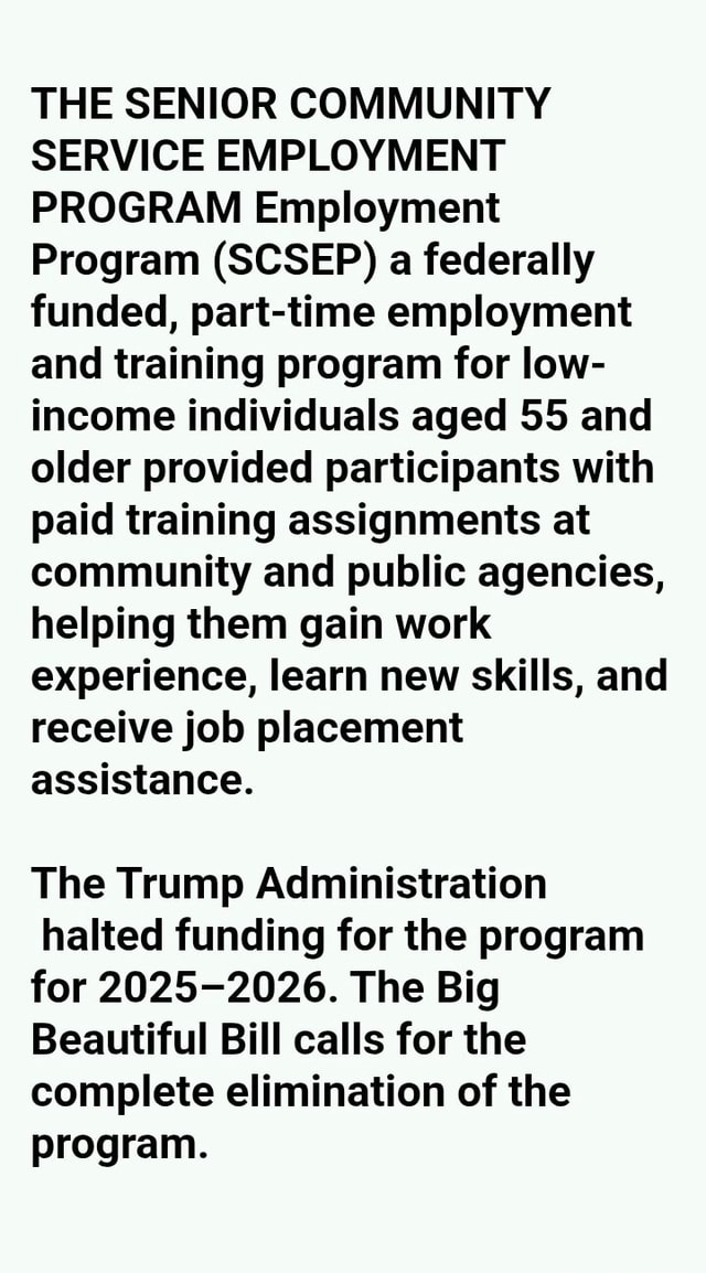 THE SENIOR COMMUNITY SERVICE EMPLOYMENT PROGRAM Employment Program ...