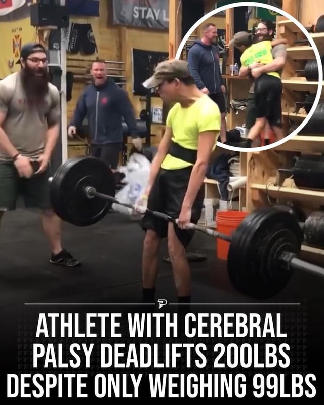 Swipe to see inspiring footage of a pound athlete with cerebral palsy ...