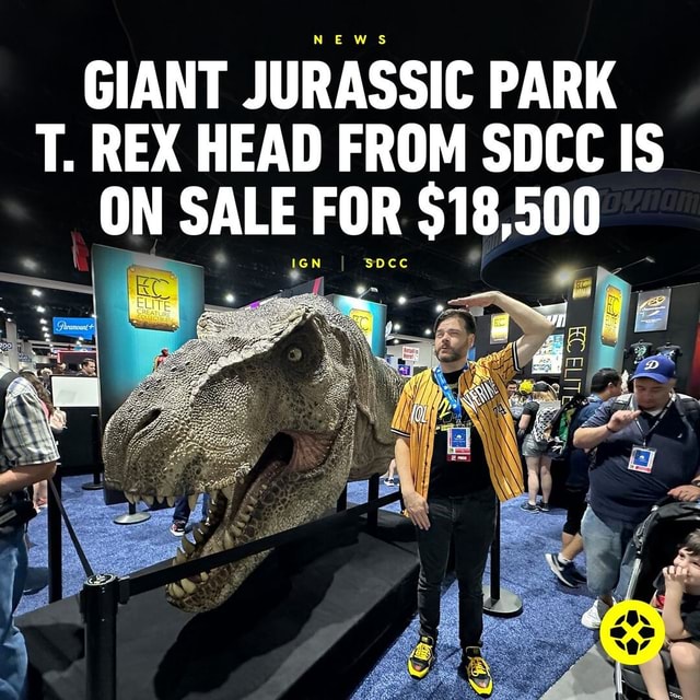 Elite Creature Collectibles' life-sized Jurassic Park T. Rex from the # ...
