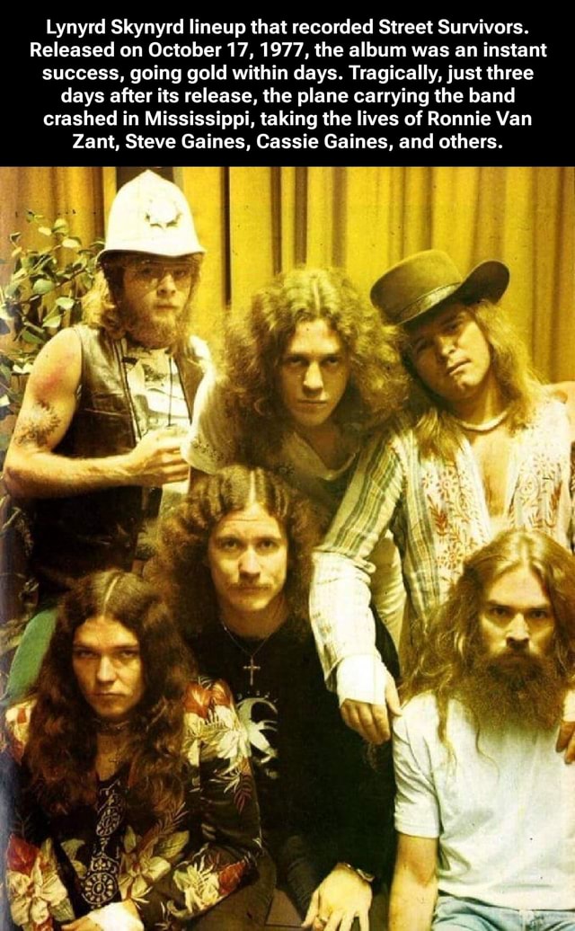 Lynyrd Skynyrd lineup that recorded Street Survivors. Released on ...
