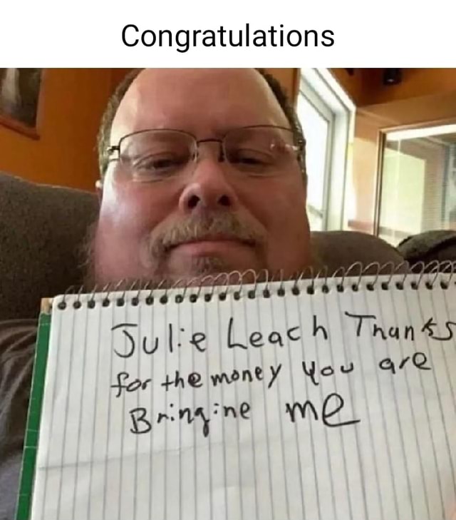 Congratulations Julie Leach Than for the wenty Wor are Brnyine MMe ...