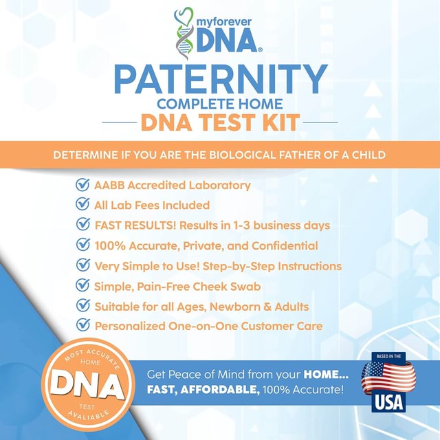 PATERNITY COMPLETE HOME DNA TEST KIT- DETERMINE IF YOU ARE THE ...