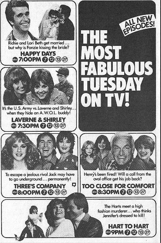 But why is Fonzie kissing the bride? HAPPY DAYS the U.S. Army vs ...