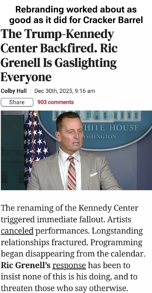 Rebranding worked about as good as it did for Cracker Barrel The Trump ...