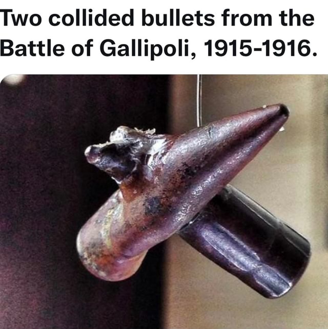 Wo collided bullets from the Battle of Gallipoli, 1915-1916. - America ...