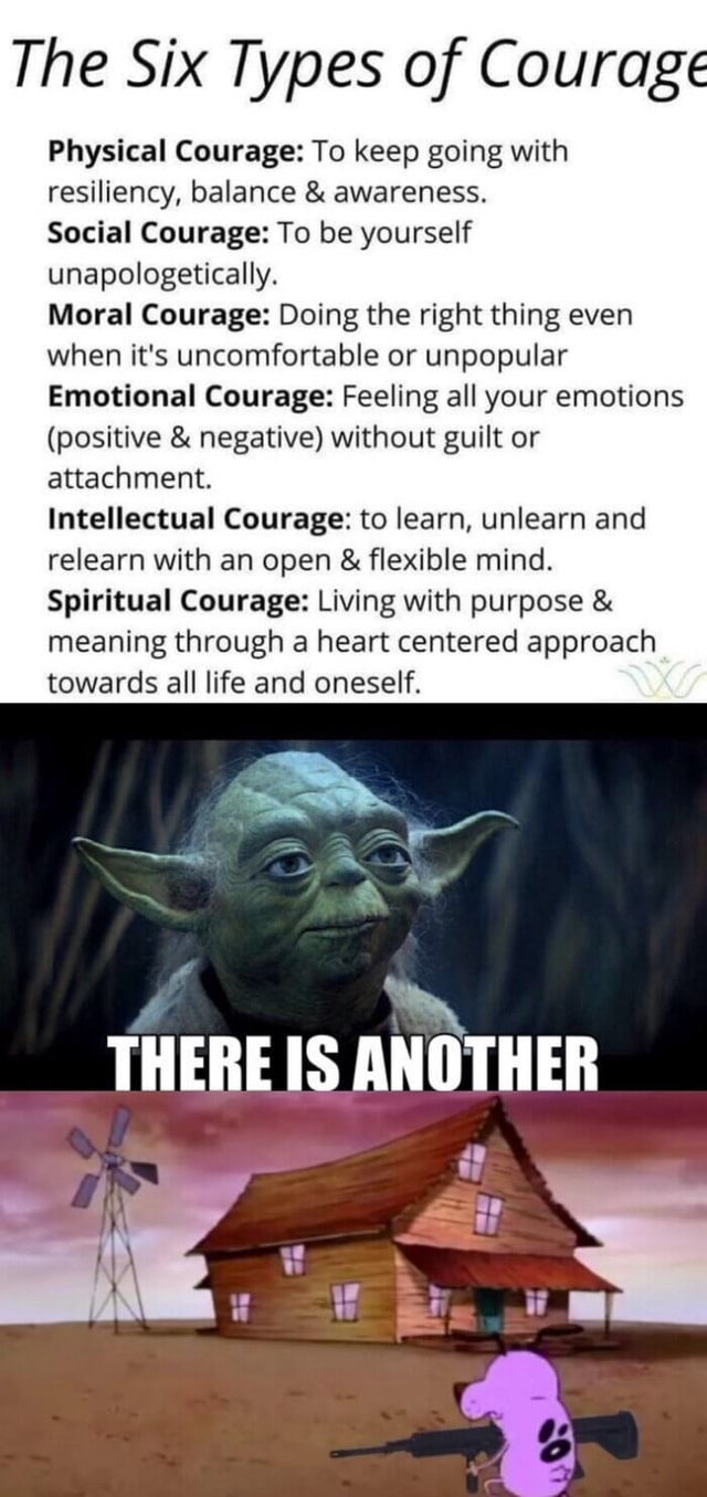 The Six Types of Courage Physical Courage: To keep going with ...