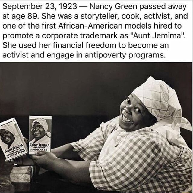 September 23, 1923 - Nancy Green passed away at age 89. She was a ...