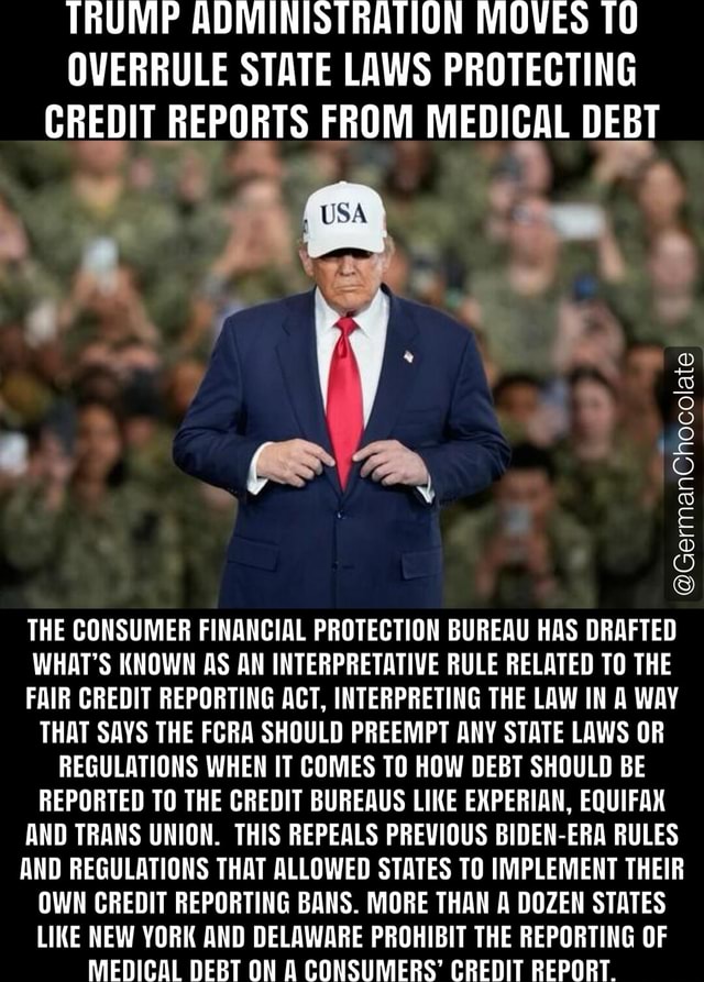 TRUMP ADMINISTRATION MOVES OVERRULE STATE LAWS PROTECTING CREDIT ...