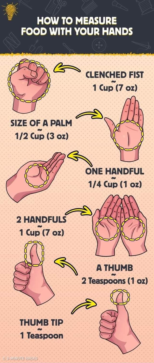 How to measure food with your hands - HOW TO MEASURE FOOD WITH YOUR ...