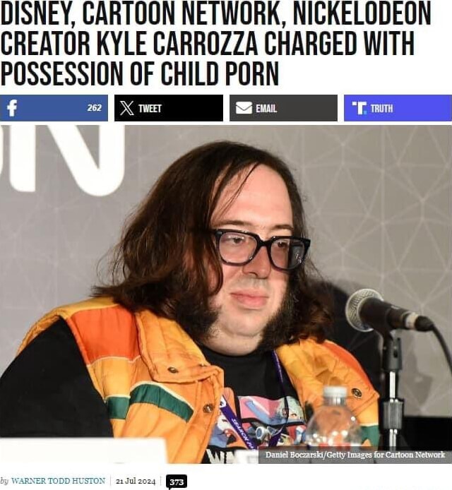 DISNEY, CARTOON NETWORK, NICKELODEON CREATOR KYLE CARROZZA CHARGED WITH ...