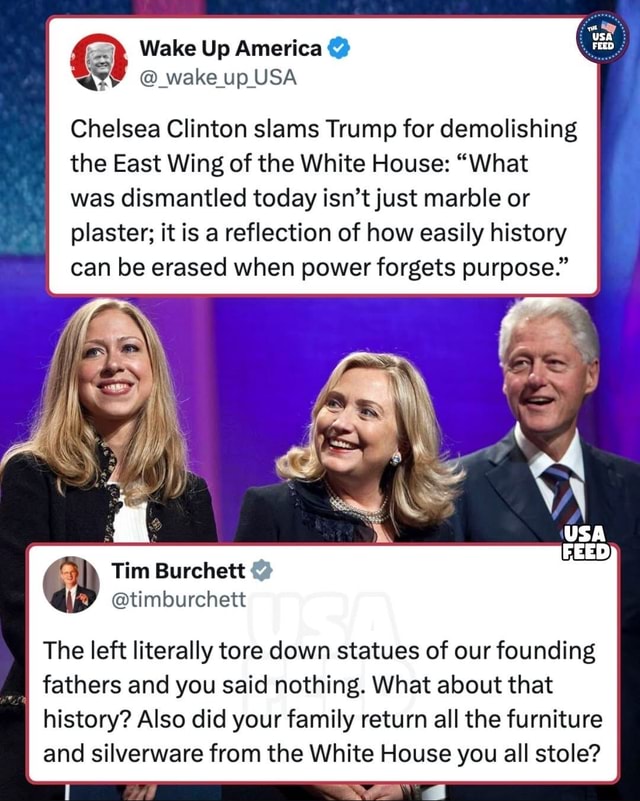 Wake Up America @ @_wake up USA Chelsea Clinton slams Trump for ...