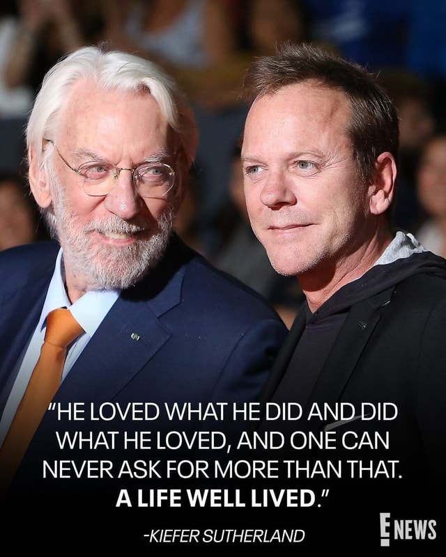 Kiefer Sutherland is honoring the legendary life and career of his ...