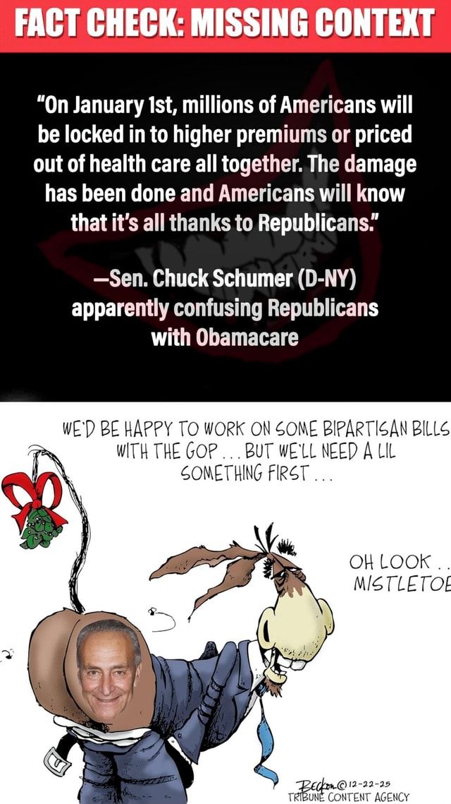 FACT CHECK: MISSING CONTEXT "On January Ist, millions of Americans will ...