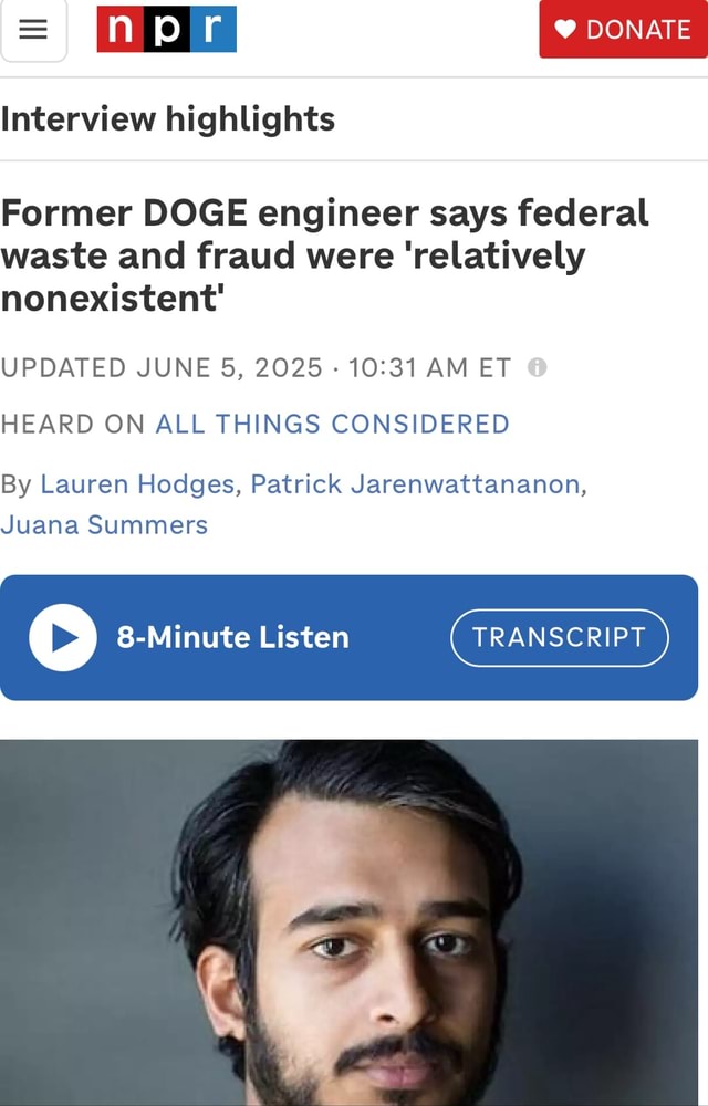 = Do Interview highlights Former DOGE engineer says federal waste and ...