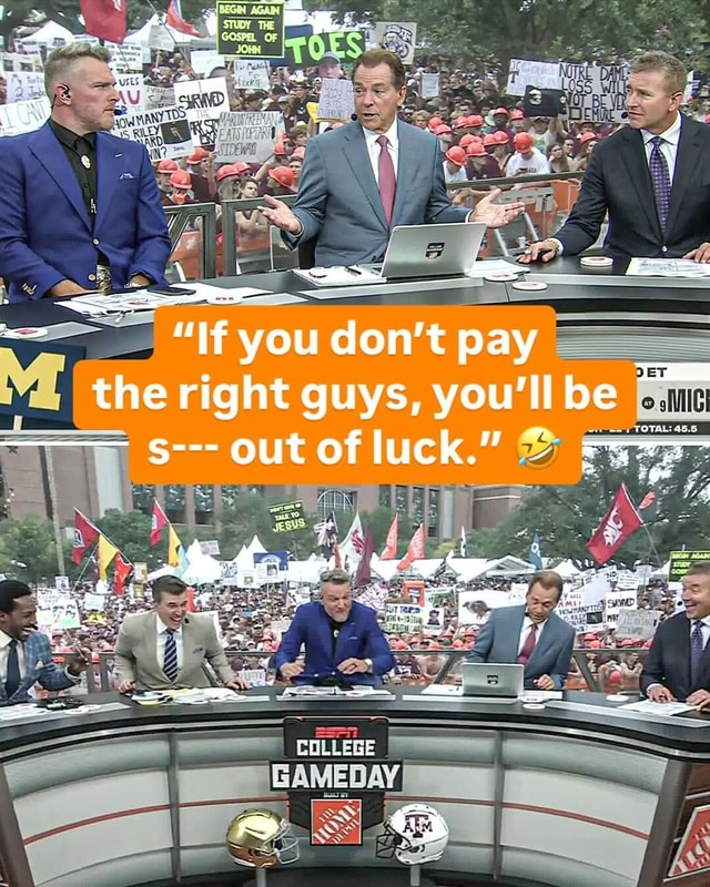 Coach Saban kept it real 😆 - "If you don't pay the right guys, you s ...