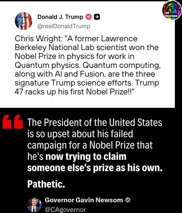 Donald J. Trump @realDonaldTrump Chris Wright: "A former Lawrence ...