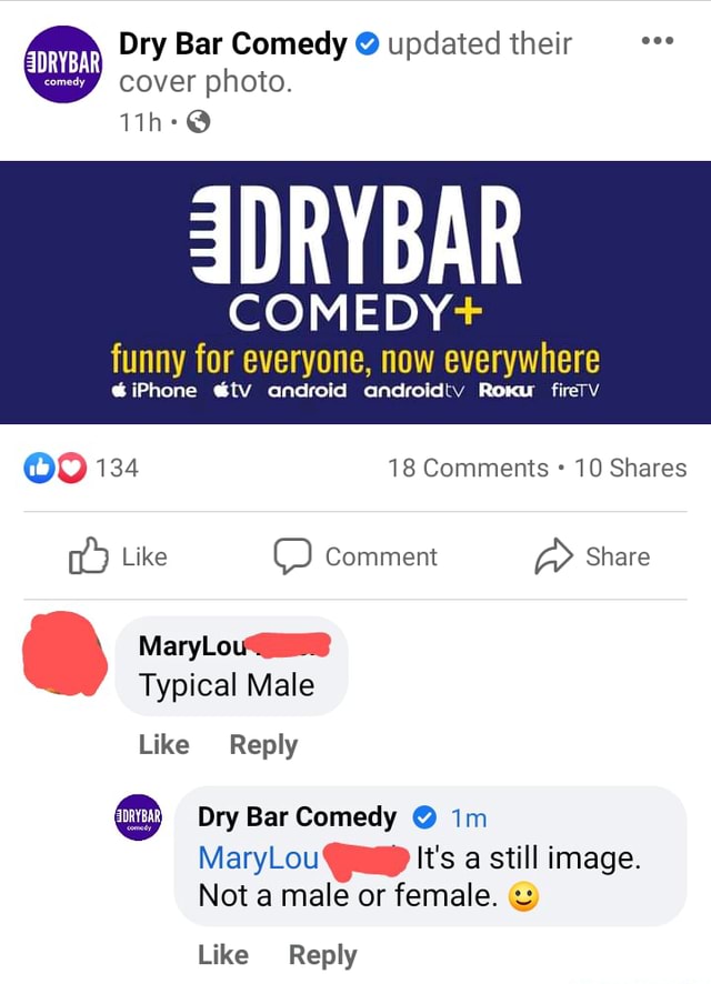 Dry Bar Comedy @ updated their cover photo COMEDY+ funny for everyone ...