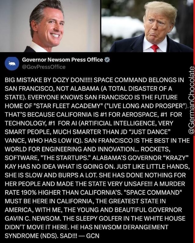 Governor Newsom Press Office @ @GovPressOffice SAN FRANCISCO, NOT ...