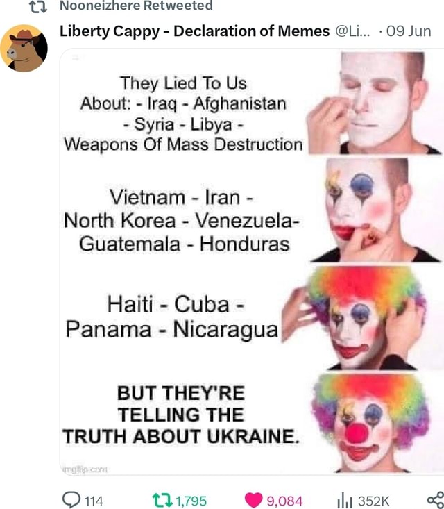 Nooneizhere Retweeted Liberty Cappy - Declaration of Memes @Li... - 09 ...