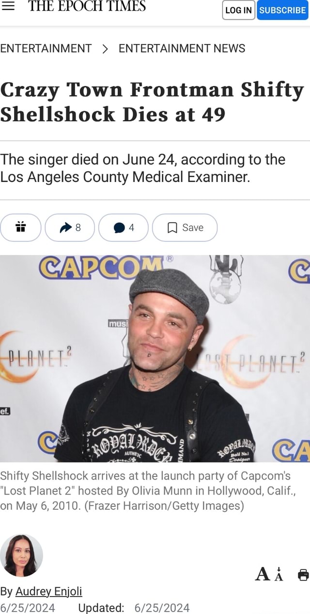 = THE EPOCH TIMES LOGIN ENTERTAINMENT > ENTERTAINMENT NEWS Crazy Town ...