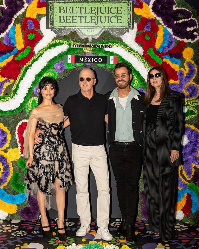 Michael Keaton, Jenna Ortega, Justin Theroux and Monica Bellucci had a ...