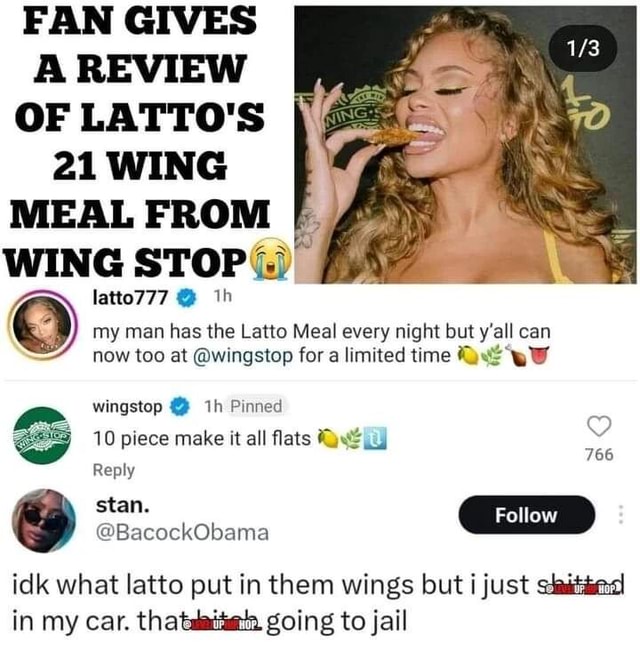 #latto #wings #wingstop #chickenwings #chickenwing - FAN GIVES A REVIEW ...