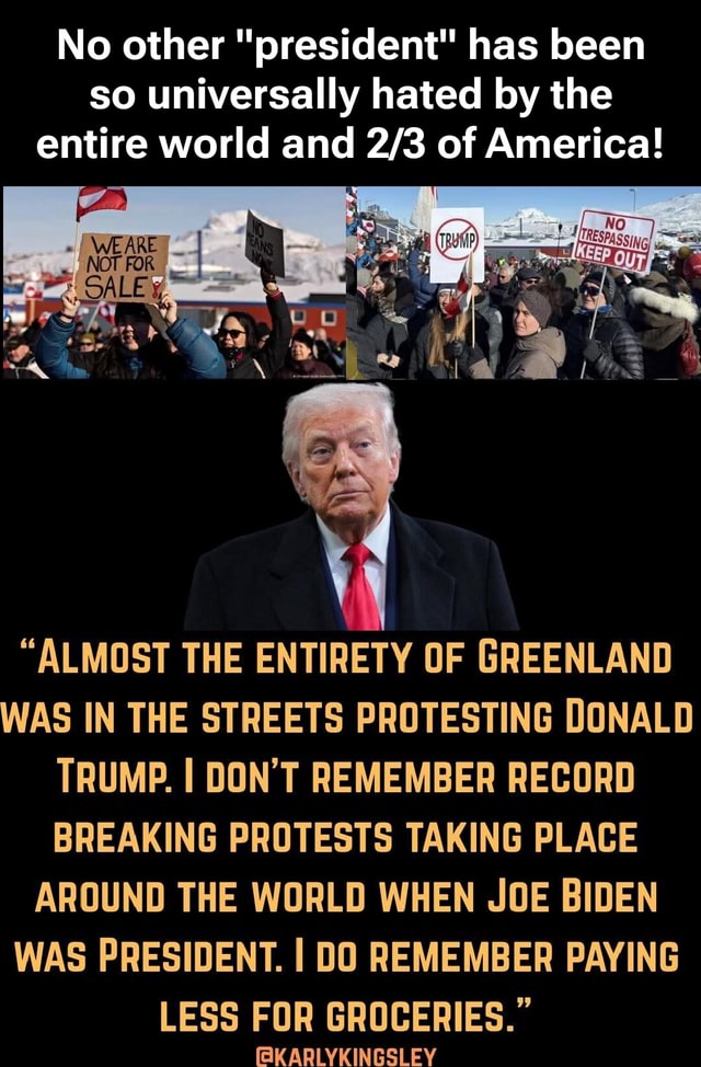 No other "president" has been so universally hated by the entire world ...