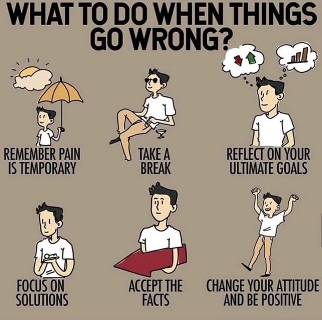 WHAT TO DO WHEN THINGS GO W RONG? REMEMBER PAIN TAKE A REFLECT ON YOUR ...