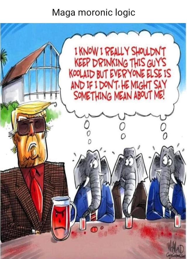 Maga moronic logic ONY KNOW REALLY SHOULDN'T DRINKING THIS GUYS KOOLAID ...