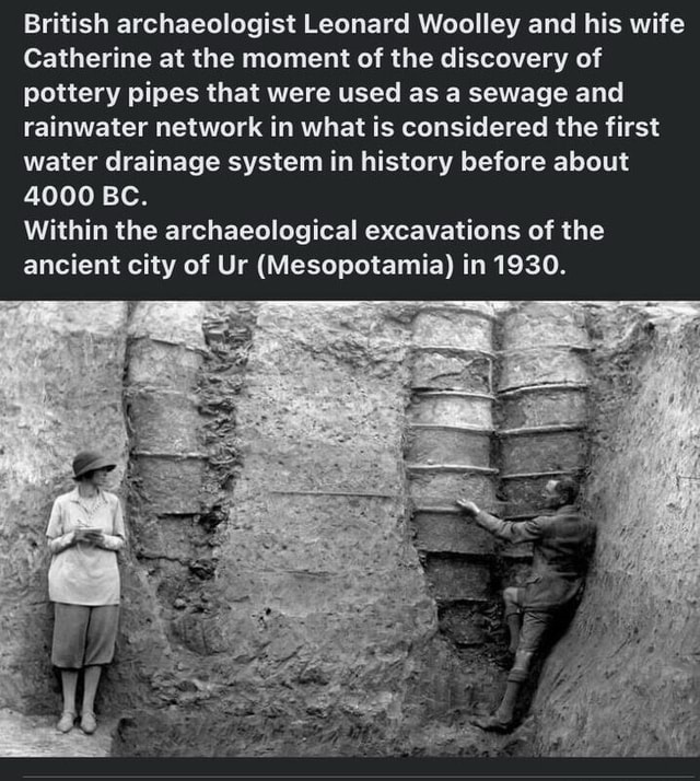 British archaeologist Leonard Woolley and his wife Catherine at the ...
