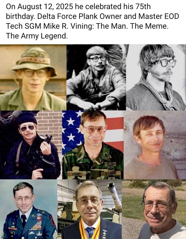 On August 12, 2025 he celebrated his 75th birthday. Delta Force Plank ...