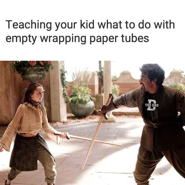 Teaching your kid what to do with empty wrapping paper tubes - America ...