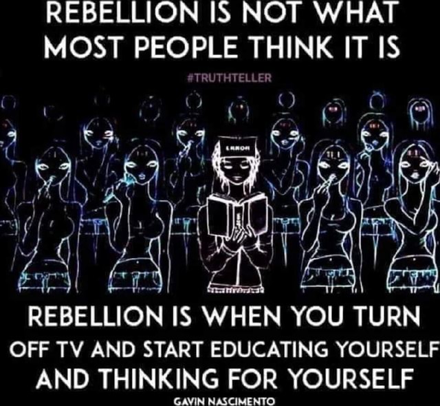 REBELLION IS NOT WHAT MOST PEOPLE THINK IT IS TRUTHTELLER REBELLION IS ...