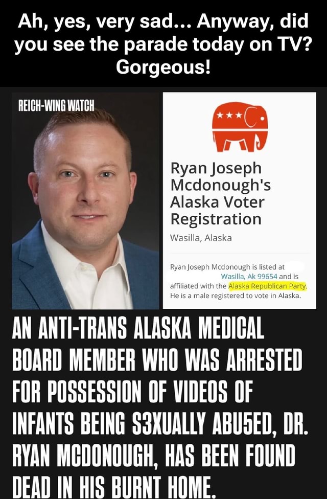 Ah, yes, very sad... Anyway, did you see the parade today on TV ...