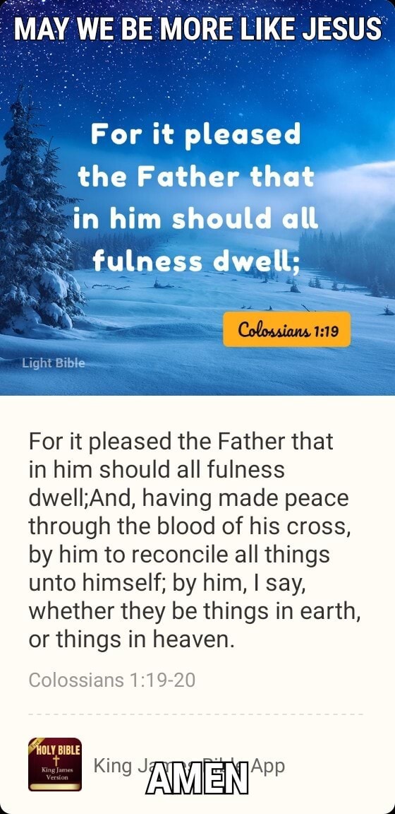 MAY WE BE MORE LIKE JESUS For it pleased the Father that in him should ...