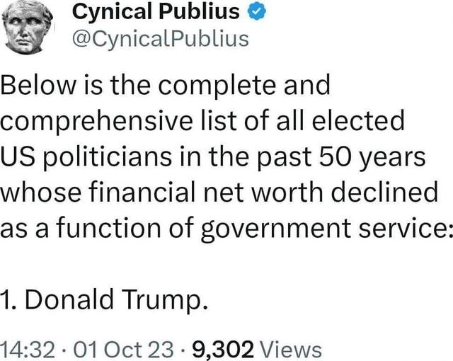 Cynical Publius @CynicalPublius Below is the complete and comprehensive ...