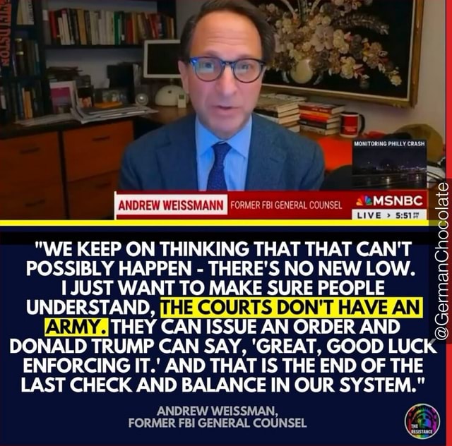 & A FORMER I FBIGENERAL CouNseL &MSNBC LIVE > "WE KEEP ON THINKING THAT ...