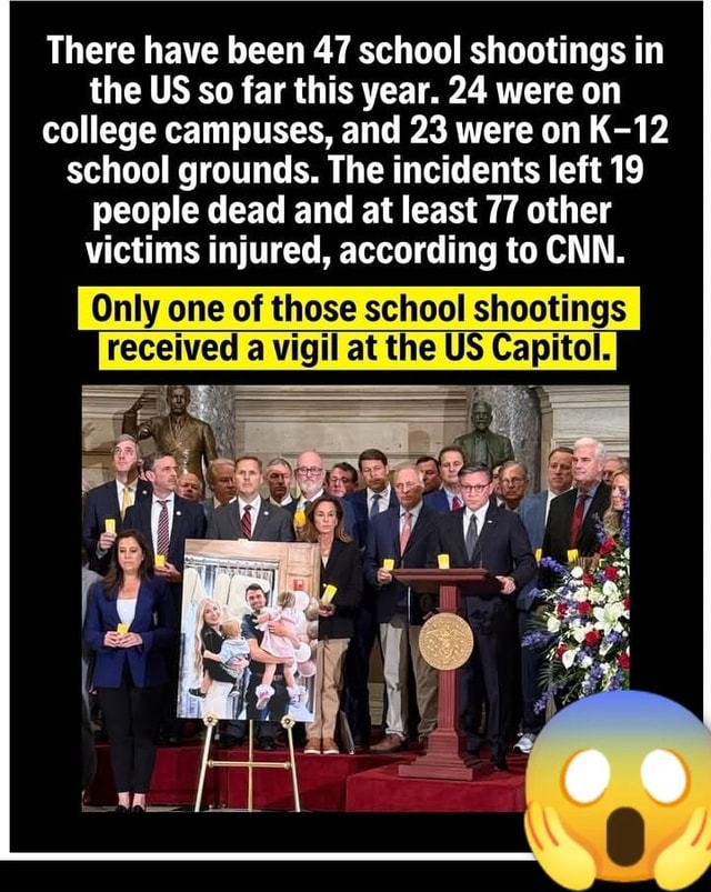 There have been 47 school shootings in the US so far this year. 24 were ...