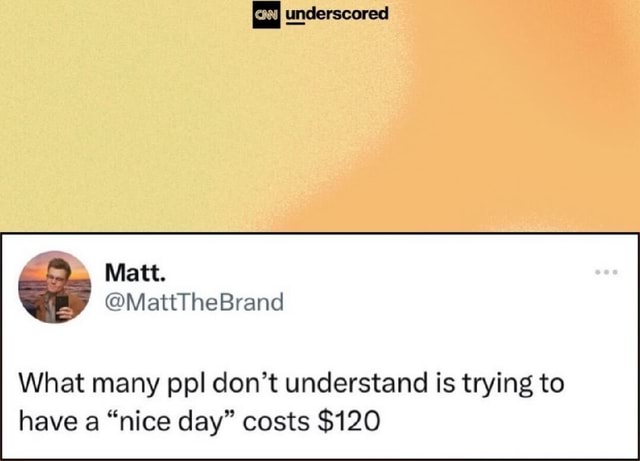 Underscored What many ppl don't understand is trying to have a "nice ...