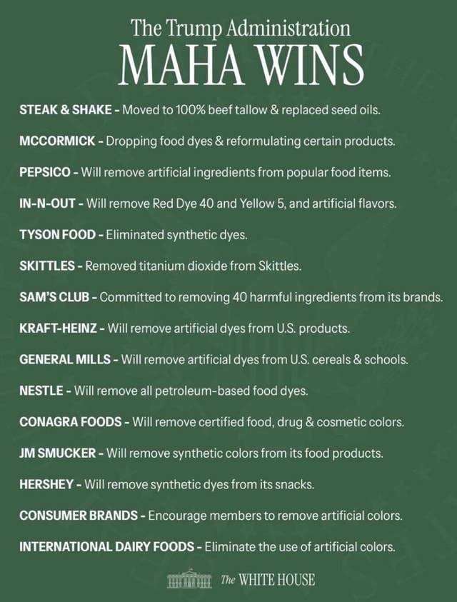 The Trump Administration STEAK & SHAKE - Moved to 100% beef tallow ...
