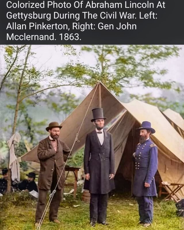 Colorized Photo Of Abraham Lincoln At Gettysburg During The Civil War ...