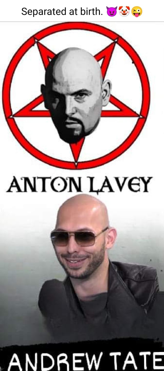 Separated at birth. ANDREW TATE - America’s best pics and videos