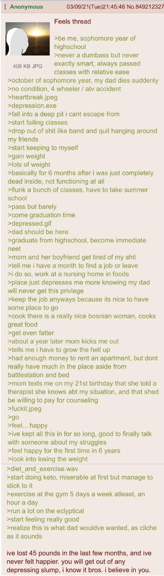 Anonymous No.849212327 Feels thread >be me, sophomore year of ...