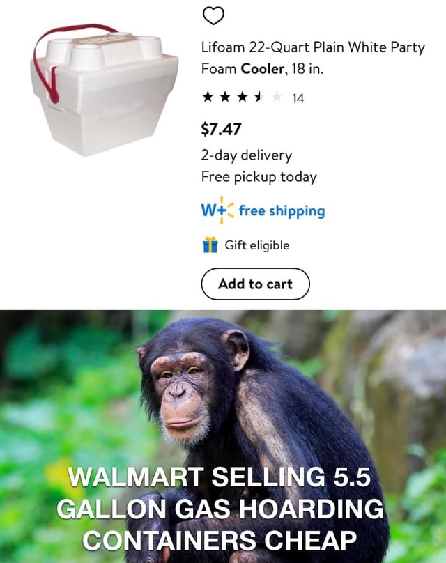 L_ Lifoam 22-Quart Plain White Party I Foam Cooler, 18 in. 14 $7.47 2 ...