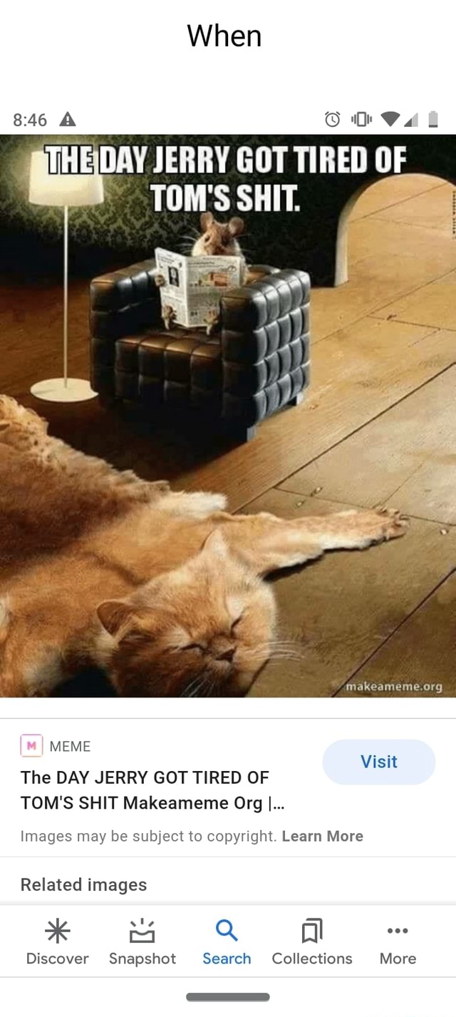 When 846 THE BS JERRY GOT TIRED OF MEME The DAY JERRY GOT TIRED OF TOM ...