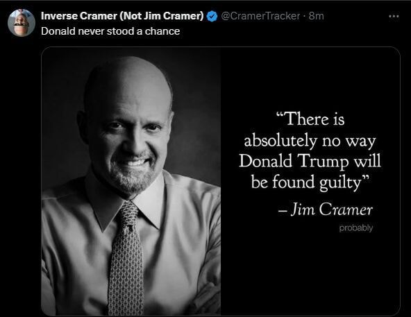 🤔 - Inverse Cramer (Not Jim Cramer) @ @CramerTracker Donald never stood a chance "There is ...