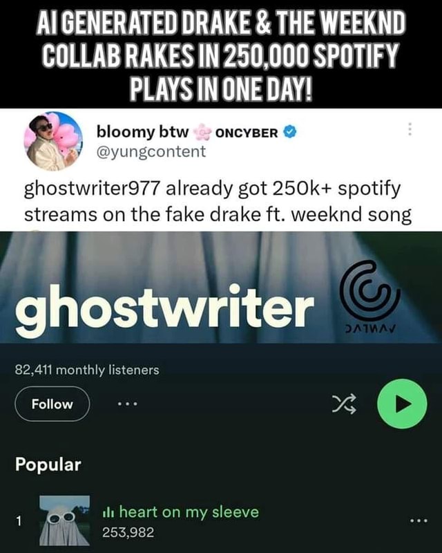 Via @datwav #drake #theweeknd #drakeandtheweeknd #aidrake #drakeai # ...