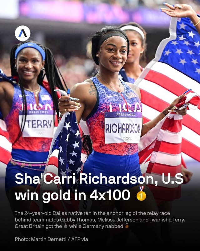 SHA’CARRI RICHARDSON IS AN OLYMPIC GOLD MEDALIST🥇 Richardson delivered a blistering performance ...