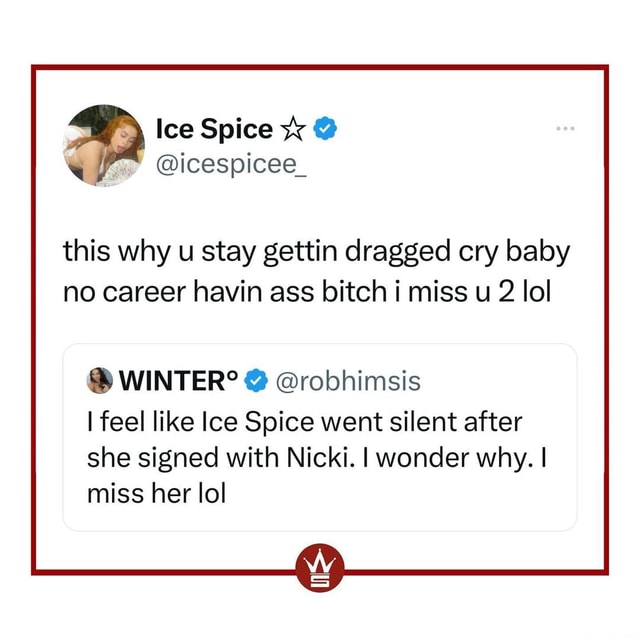 #IceSpice with a clap back! 👀 @icespice - lee Spice this why u stay ...